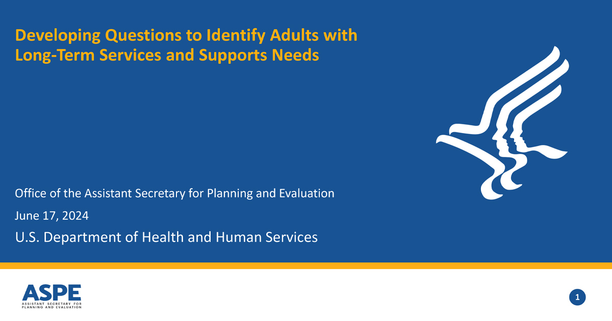 Developing Questions to Identify Adults with Long Term Services and ...